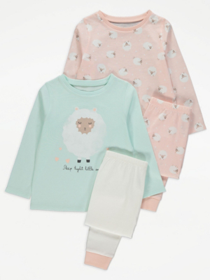Sheep Pyjamas 2 Pack | Kids | George at ASDA