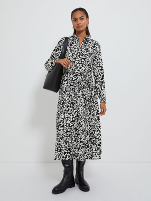 Monochrome Printed Midi Shirt Dress | Women | George at ASDA
