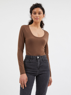 Brown Basic Long Sleeve Top | Women | George at ASDA