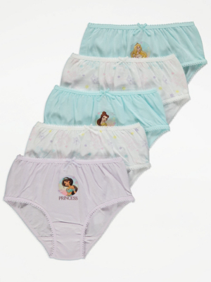 Disney Princess Character Print Briefs 5 Pack | Kids | George at ASDA