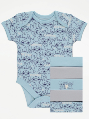 Disney Lilo & Stitch Short Sleeve Bodysuits 6 Pack | Baby | George at ASDA