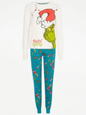 The Grinch Long Sleeve Matching Adults Christmas Pyjamas | Lingerie ...