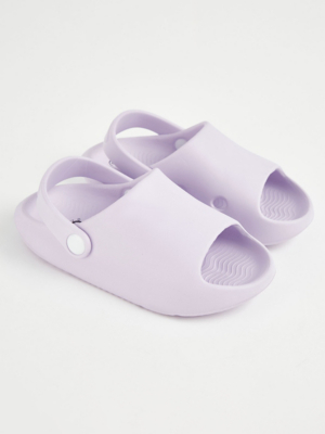 Lilac Chunky Strap Sliders | Kids | George at ASDA