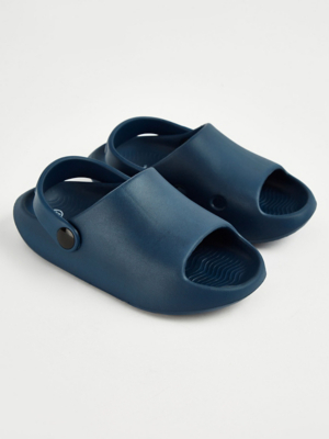 Navy Chunky Strap Sliders | Kids | George at ASDA