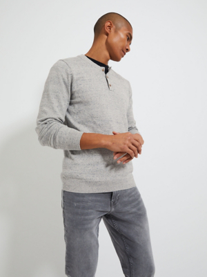 Grey Knitted Fine Gauge Jumper | Men | George at ASDA