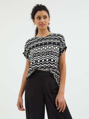 Abstract Printed Woven Top | Women | George at ASDA