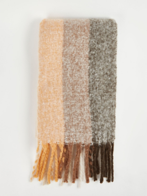 Brown Colour Block Multiway Scarf | Women | George at ASDA