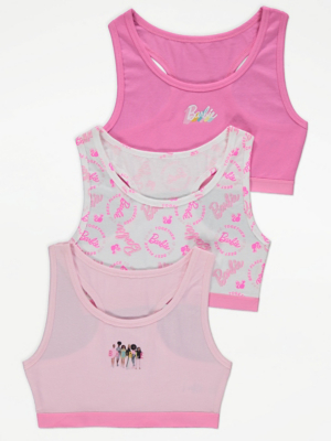 Barbie Pink Crop Tops 3 Pack | Kids | George at ASDA