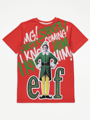 Elf Red Graphic Christmas T-Shirt | Kids | George at ASDA