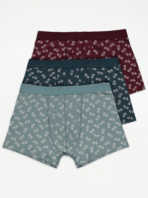 Assorted Bike Print A-Front Boxers 3 Pack | Men | George at ASDA