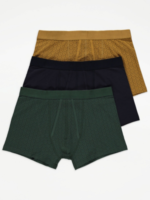 Geometric A-Front Boxers 3 Pack | Men | George at ASDA