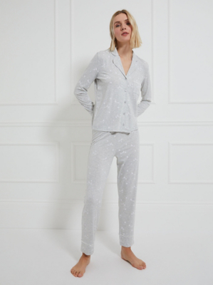 Billie Faiers Grey Reindeer Shirt Pyjamas | Lingerie | George at ASDA