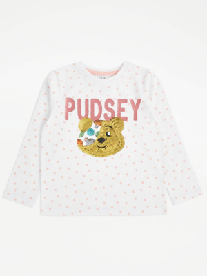 Children In Need Pudsey Sequin Spot Top | Kids | George at ASDA