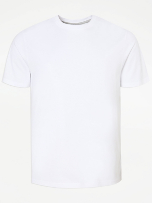 White White Crew Neck T-Shirt | Men | George at ASDA