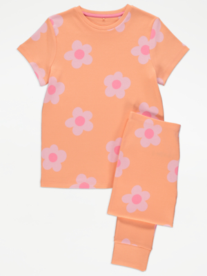 Orange Retro Floral Pyjamas | Kids | George at ASDA