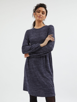 Navy Soft Long Sleeve Touch Mini Dress | Women | George at ASDA