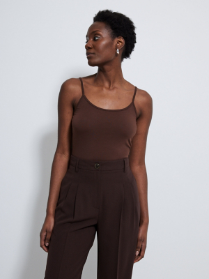 Chocolate Fitted Cami Top | Women | George at ASDA