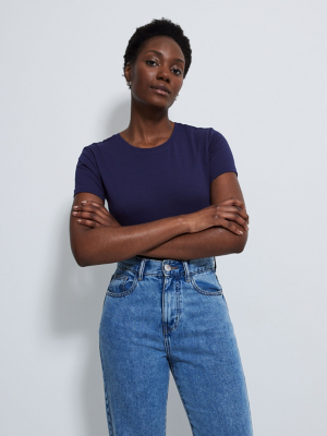 Navy Basic Crew Neck Top | Women | George at ASDA