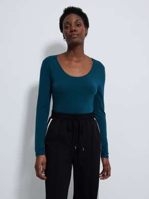 Teal Basic Long Sleeve Top | Women | George at ASDA