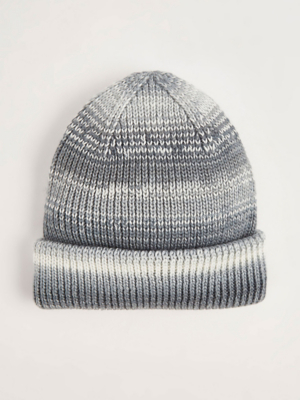 Grey Ombre Knitted Beanie Hat | Women | George at ASDA