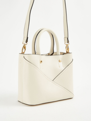Cream Panelled Grab Bag | Women | George at ASDA