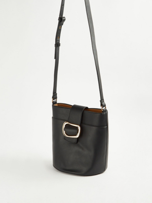 Black Buckle Front Bucket Bag | Women | George at ASDA