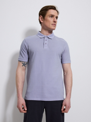 Lilac Pique Dyed Polo Top | Men | George at ASDA