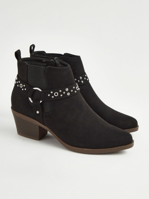 Black Studded Western Boots | Women | George at ASDA