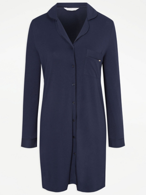 Navy Floral Shirt Jersey Pyjamas | Women | George at ASDA