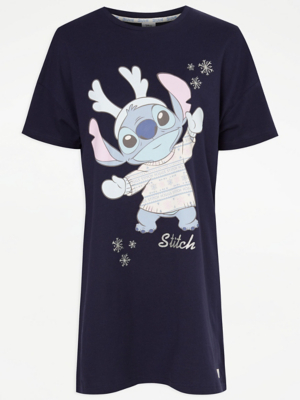 Disney Lilo & Stitch Navy Night Dress | Lingerie | George at ASDA