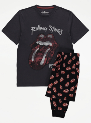 The Rolling Stones Grey Pyjamas | Men | George at ASDA