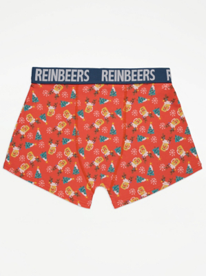 Red Reinbeer Christmas Boxers | Men | George at ASDA