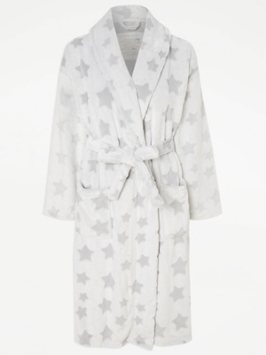 Grey Star Fleece Dressing Gown | Women | George at ASDA