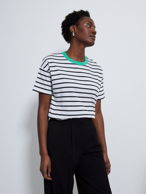 Striped Boxy T-Shirt | Women | George at ASDA
