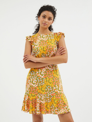 Orange Floral Mini Tea Dress | Women | George at ASDA