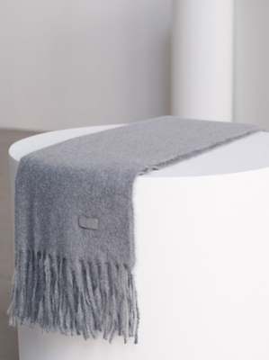 Studio Edit Grey With Wool Knitted Scarf | Men | George at ASDA