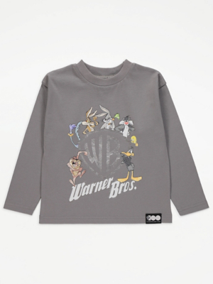 100 Years of Warner Bros Cartoon Long Sleeve Top | Kids | George at ASDA