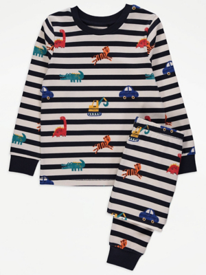 Striped Animal Vehicle Pyjamas | Kids | George at ASDA