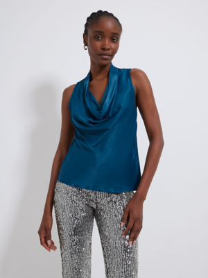 Lime Green Satin Cowl Neck Cami Top | Women | George at ASDA