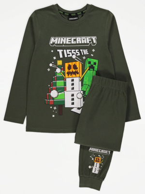 Minecraft Khaki Christmas Pyjamas | Kids | George at ASDA