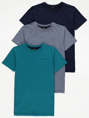 Pocket T-Shirts 3 Pack | Kids | George at ASDA
