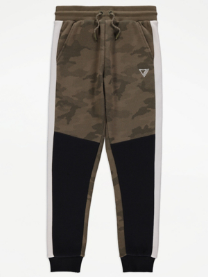 Khaki Camouflage Colour Block Joggers | Kids | George at ASDA