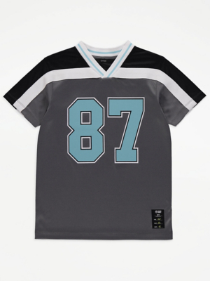 Grey V Neck Football Shirt | Kids | George at ASDA