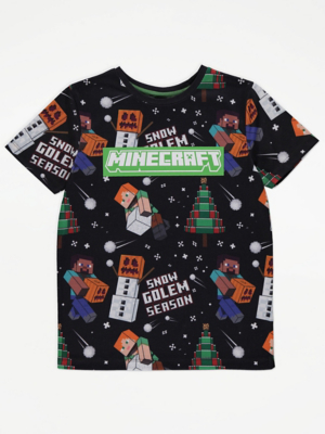 Minecraft Christmas Graphic T-Shirt | Kids | George at ASDA