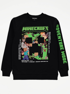 Minecraft Black Graphic Sweatshirt | Kids | George at ASDA