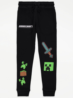 Minecraft Black Joggers | Kids | George at ASDA