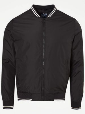 Brave Soul Black Padded Bomber Jacket | Men | George at ASDA