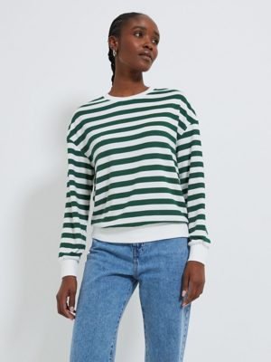 Green Striped Lightweight Jumper | Women | George at ASDA