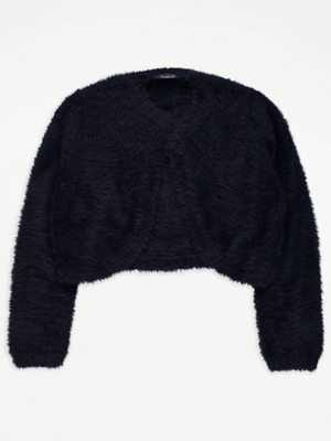 Black Fluffy Shrug | Kids | George at ASDA