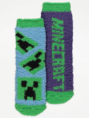 Minecraft Cosy Socks 2 Pack | Kids | George at ASDA
